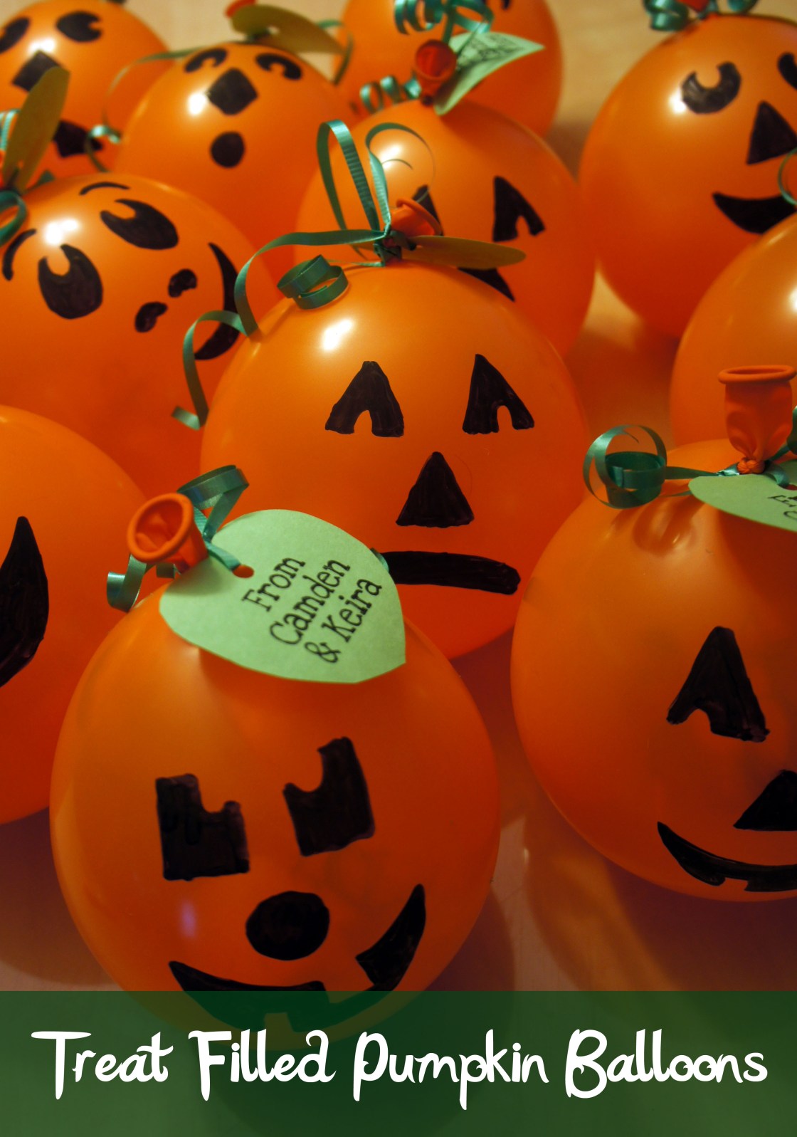 Treat Filled Pumpkin Balloons