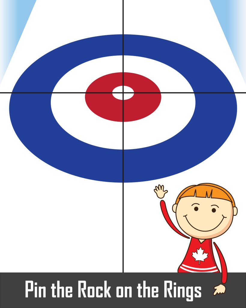Olympic Party Game: Pin the Rocks on the Rings