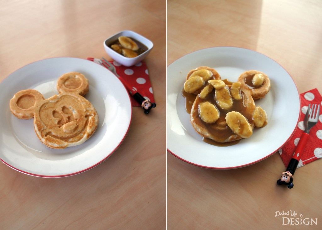 Disney Inspired Treats: Bananas Foster Mickey Mouse Waffles