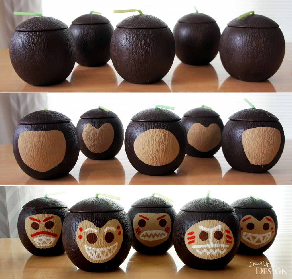 Moana Party Inspiration: DIY Kakamora Cups